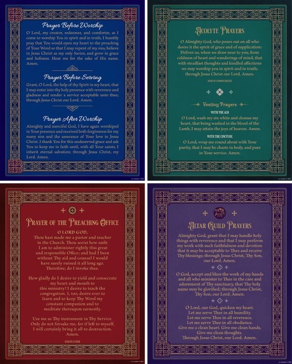Ad Crucem - Sacristy and Altar Guild Prayer Set