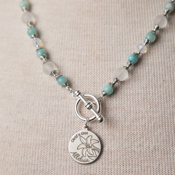 Jennifer’s Amazonite, Crystal, and glass Alleluia, Easter Lilly ...