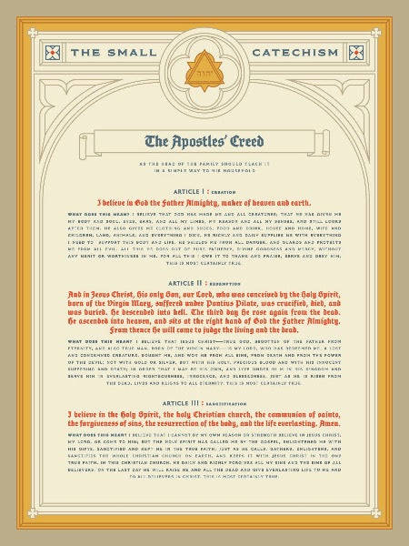 Ad Crucem - Small Catechism Posters - Six Chief Parts