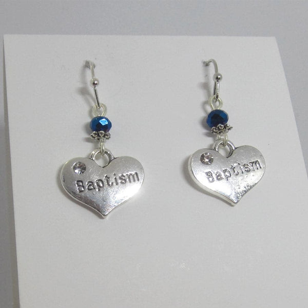 Kelly's Crystal Baptism Earrings - Ad Crucem